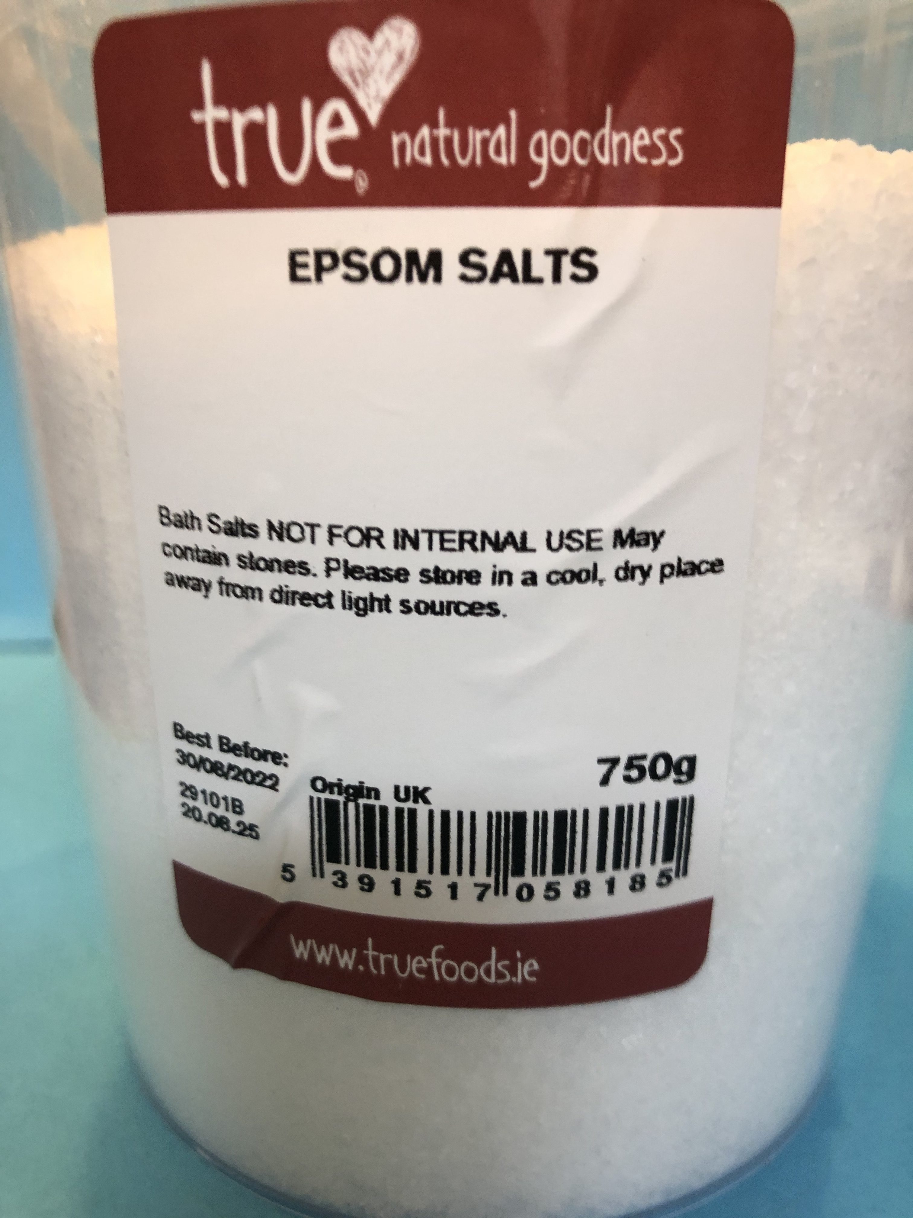 Epsom Salts 750g - Dublin Nutri Centre